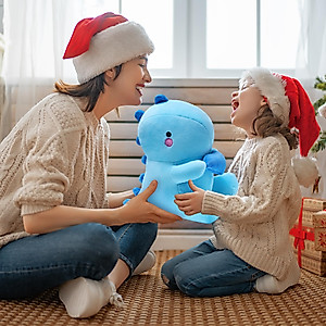 altoance Dinosaur Plush Pillow, Cute Heart-Shaped Plush Dinosaur, Plush Animal Plush Toys, Birthday Gifts for Girls and Boys (blue/12in)