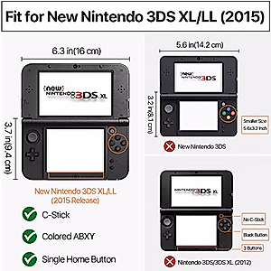 TNP Protective Case Compatible with Nintendo New 3DS XL LL 2015, Purple - Plastic + Aluminum Full Body Protective Snap-on Hard Shell Skin Case Cover New Modified Hinge-Less Design