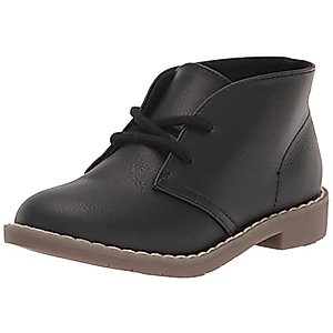The Children's Place Baby Boys Lace Up Boots Fashion, Black, 9 Infant