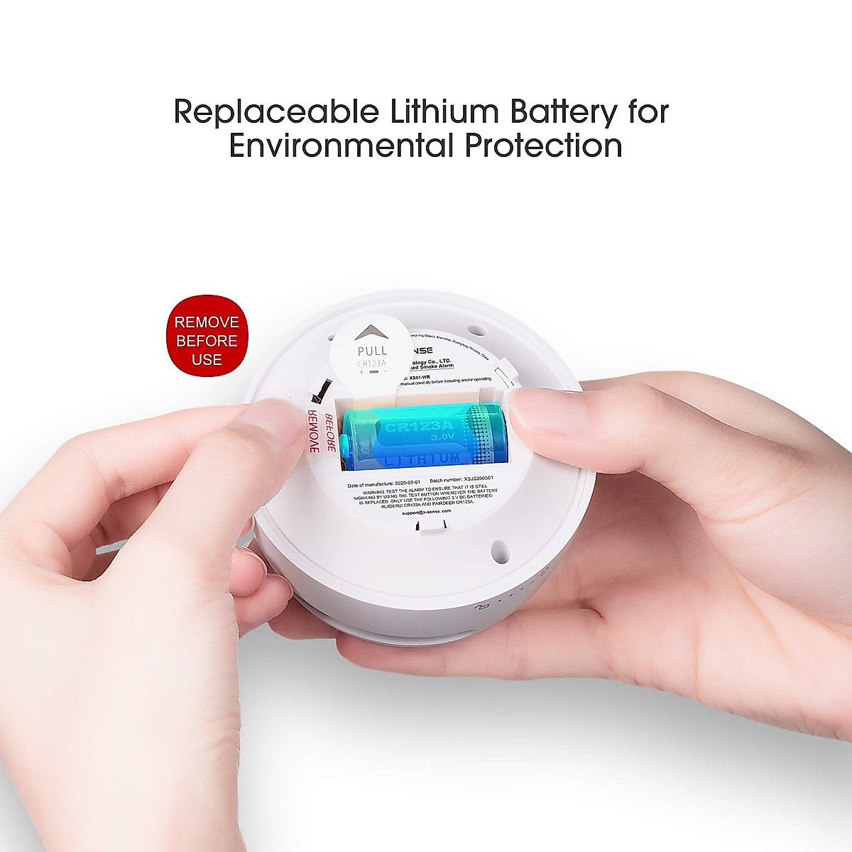 X-Sense Wi-Fi Smoke Detector, Wireless Smart Fire Smoke Detector with Replaceable Lithium Battery & Silence Button, Auto Self-Check Function, XS01-WT, Pack of 3