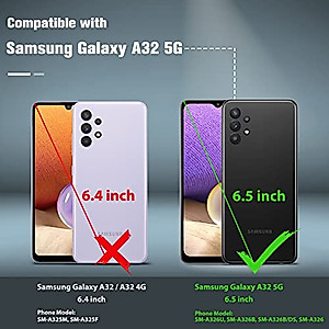 JXVM for Samsung Galaxy A32 5G Case: Dual Layer Protective Heavy Duty Cell Phone Cover Shockproof Rugged with Non Slip Textured Back - Military Protection Bumper Tough - 6.5inch (Matte Black)