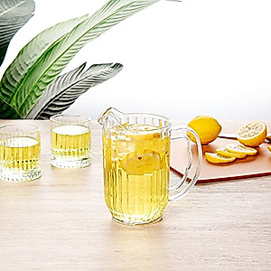 Restaurantware Base 32 Ounce Beer Pitcher, 1 Durable Restaurant Pitcher - Hard Plastic, Serve Soda, Lemonade, Juice, or Sangria, Clear Plastic Water Pitcher, For Bars, Parties, or Homes