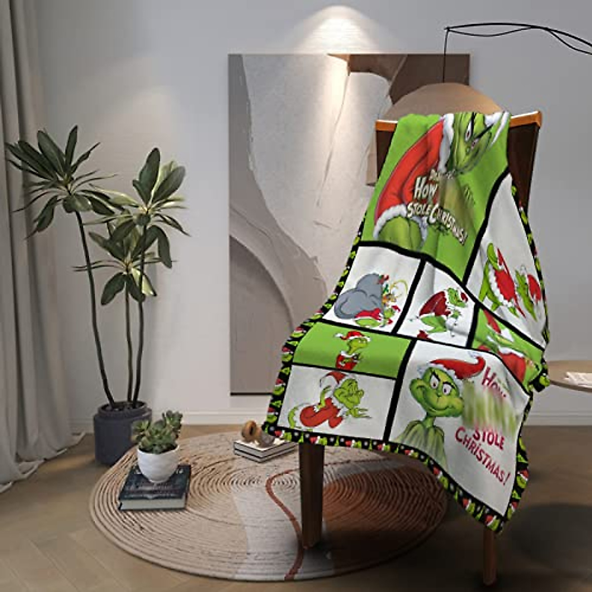 Christmas Blanket Merry ChristmasUltra Soft Flannel Fleece All Season Light Weight Living Room/Bedroom Warm Blanket 50"X40"