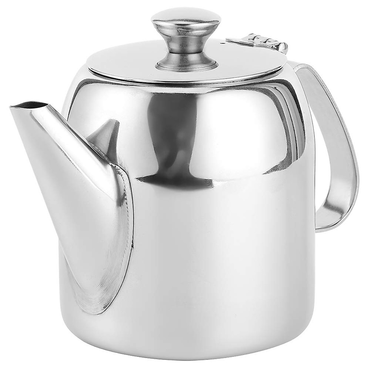 Belissy, 0.5 L Stainless Steel Teapot - Coffee Pot Teapot Stainless Steel Kettle Cold Water Jug Short Spout for Restaurants, Conference Rooms, Living Room, (20 oz )