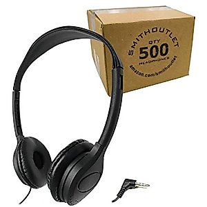 SmithOutlet 500 Pack Over The Head Low Cost Headphones in Bulk