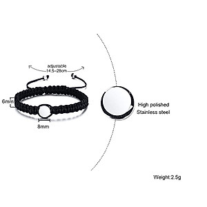 MEALGUET 1-5 Pcs Personalized Alphabet Initial Bracelet Simple Handmade Braided Macrame Bracelet Friendship bracelet Couple Bracelet BFF Gift Customized Gift, gift Idea for Him Her