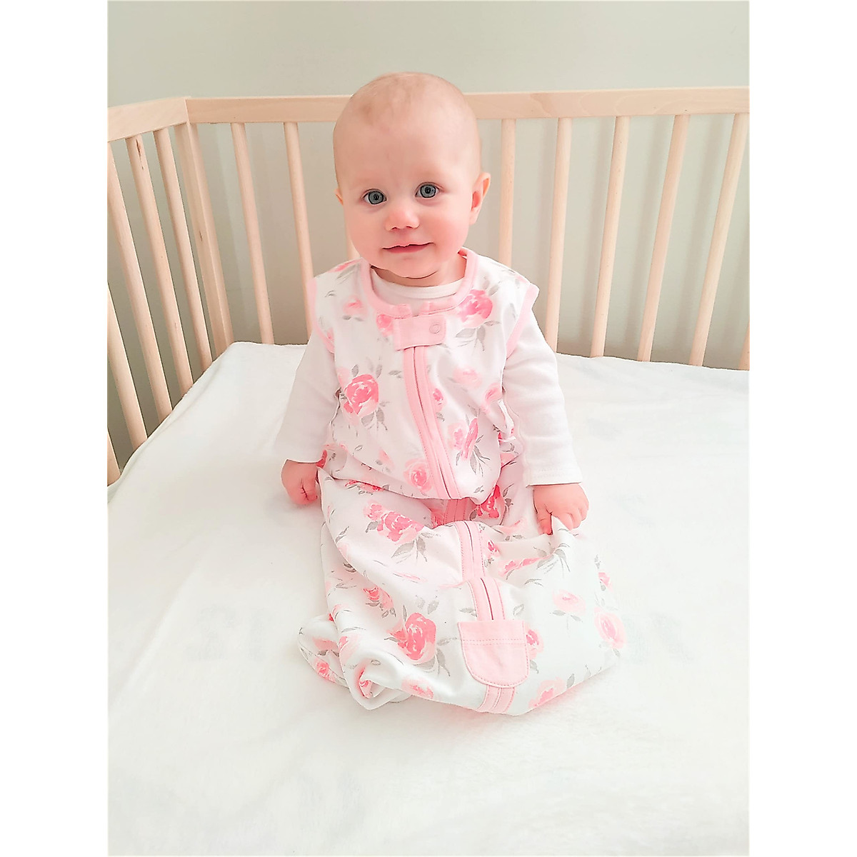 Mama Cheetah Baby Sleep Sack 0.5 TOG, Organic Cotton Baby Wearable Blanket with Two-Way Zipper, Swaddle Transition Baby Sleeping Bag for Newborn Infant Toddler Boy Girl, 0-3 Months