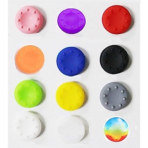 Thumb Grips Silicone Thumb Stick Caps for PS3 /PS4/PS2/Xbox One/Xbox 360 (Black)