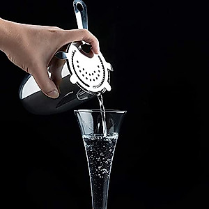 WUWEOT 9 Pack Cocktail Strainer, 4-Prong Stainless Steel Bar Strainer, 6 Inches Silver Bar Tool Drink Strainer with 100 Wire Spring for Bartenders and Mixologists