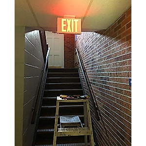 HYD-Parts 6 Packs Exit Emergency Light LED,UL Certified - Red Emergency Exit Sign Light for Business, Battery Backup