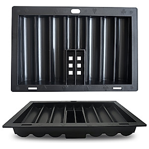 Yuanhe Poker Chip Tray Rack - Blackjack Casino Poker Table Dealer Chips Tray with 2 Card Slots, 350-Chip Capacity