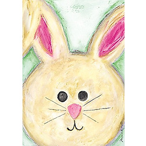Toland Home Garden 107092 Floppy Eared Bunny Easter Flag 28x40 Inch Double Sided Easter Garden Flag for Outdoor House Flag Yard Decoration