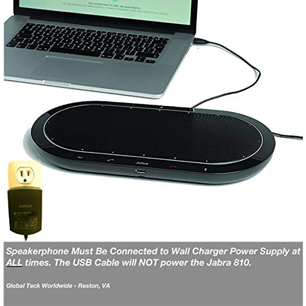 Jabra Speak 810 Speakerphone (Non-Wireless) | Bluetooth, USB, NFC, 3.5mm inputs | Compatible with UC, Softphones, Smartphones, Tablet, PC | Skype, Cisco, Siemens, IBM Sametime, Avaya #7810-209