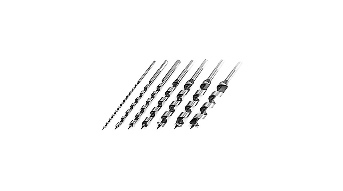 QWORK 7-Pc Auger Drill Bit Set - Precise Wood & Nail Drilling