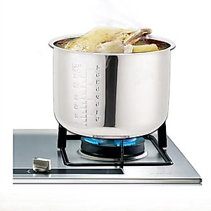 Cabilock Cooker Replacement Inner Pot Ceramic Inner Cooking Pot Cooking Pot Liner Container for Pressure Cooker Accessory 4L