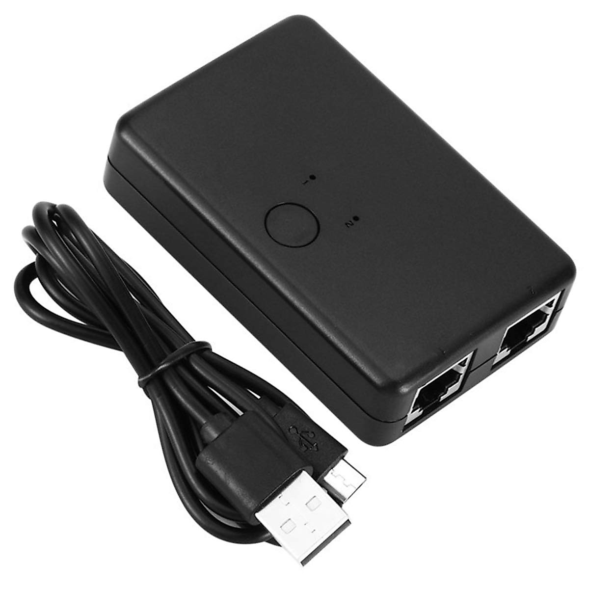 Ruiqas 2 Ports Network Switch, RJ45 Network Switch Box Computer Intranet Ethernet Network Splitter Adapter