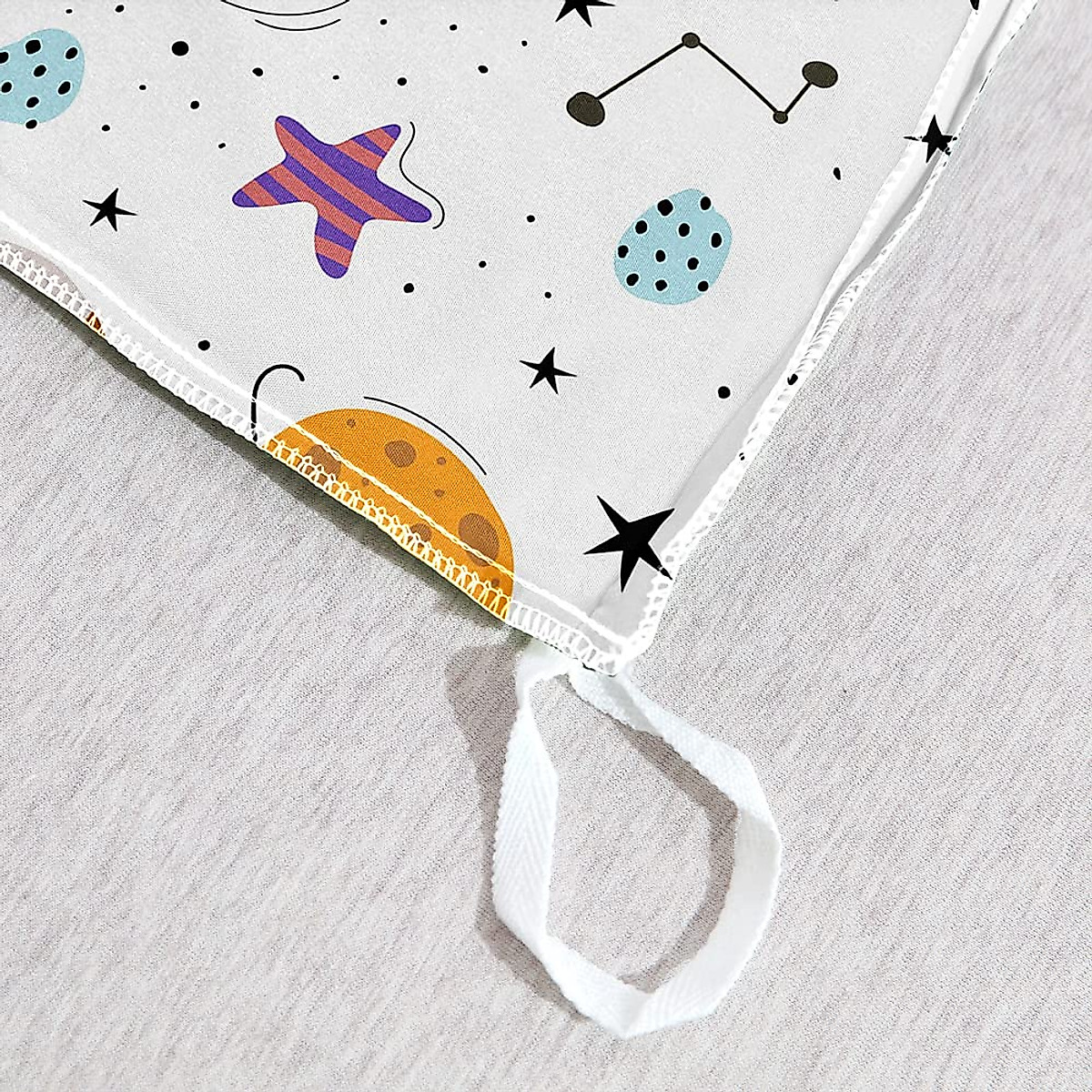 JIJIWANG California King Space Duvet Cover 2 Pillowshames Cotton Comforter Cover Kids Universe Duvet Cover Planet Constellations Spaceship Print