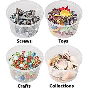 DuraHome - Deli Containers with Lids Leakproof - 40 Pack BPA-Free Plastic Microwaveable Clear Food Storage Container Premium Heavy-Duty Quality, Freezer & Dishwasher Safe (16 oz.)