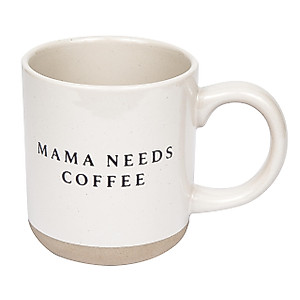 Sweet Water Decor Mama Needs Coffee 14oz. Mug | Stoneware Coffee Mug | Microwave & Dishwasher Safe | Mother's Day Gifts | Gifts for Mom