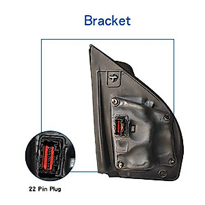 JZSUPER 2017 2018 2019 2020 Towing Mirrors fit for Ford F250 F350 F450 F-550 Super Duty Pickup Truck With Power Heated Turn Signal Light Temperature Sensor Spot Lights