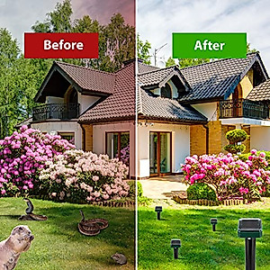 16 Pack Solar Mole Repellent, Ultrasonic Gopher Repeller Outdoor Waterproof Vole Deterrent Spike Mole Deterrent Devices for Garden Yard Lawn Farm Grass Park Vegetable Field