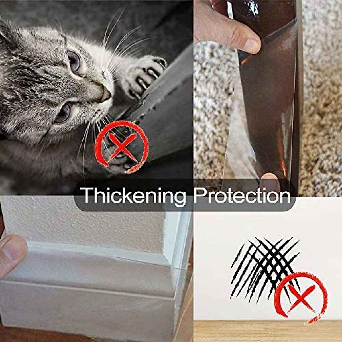 Door Scratch Protector, Protect Your Door, Furniture and Wall with Clear Premium Heavy Duty Door Cover Scratch Shield, Large Vinyl Door Guard for Dog Scratching