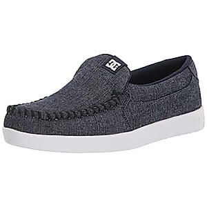 DC Men's Villain 2 Casual Slip On Skate Shoe Slipper, Blue Heather, 11.5