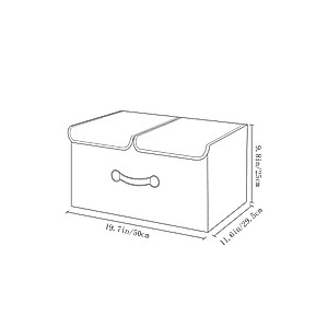 Storage Bins with Lids Foldable Stackable Storage Bags Boxes Closet Organizers and Blanket Storage Containers with Double Handle and Removable Divider for Bedroom Home Office Large 2 Pack 36.5L Elegant Gray