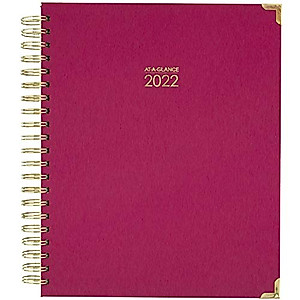2022 Weekly & Monthly Planner by AT-A-GLANCE, 8-1/2" x 11", Large, Hardcover, Harmony, Berry (6099-905-59)