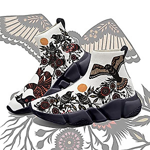 Women's Walking Shoes Animal Paper Cutting 3D Art Shoes High End Customized Fashion Casual Shoes Black Sole