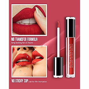 HANLADY Pink Lipstick Matte, Bright Pink Liquid Lipstick Long Lasting for Women, Smudgeproof Lipsticks Color Stay Lip Stain No Transfer No Smear, Vegan & Cruelty-Free (901 Cool Pink)