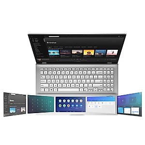 ASUS VivoBook S15 Thin & Light 15.6” FHD, Intel Core i7-8565U CPU, 8GB DDR4 RAM, PCIe NVMe 512GB Teton Glacier SSD, Windows 10 Home, S532FA-PB55, Transparent Silver