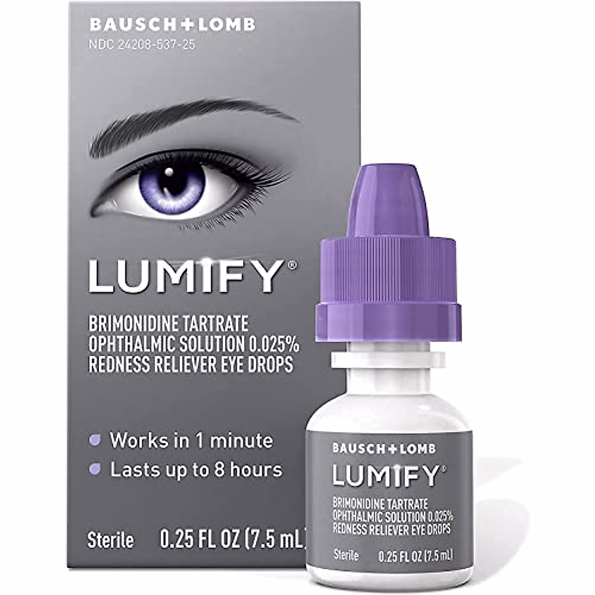 Lumify Redness Reliever Eye Drops, 0.08 fl oz (Pack of 2)