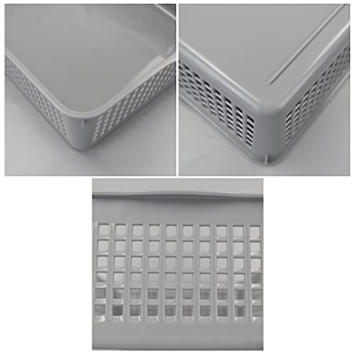 Nesmilers Plastic Baskets Trays, Office Storage Basket Set of 6