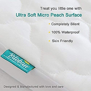 Playard Mattress Cover -for Square Play Yard, Perfect for New Room2 / TotBloc Portable Playard, Waterproof, Ultra Soft, Fitted Playpen Mattress Cover, White