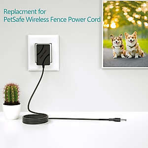 Replacment for PetSafe Wireless Fence Power Cord Compatible with PetSafe IF-100 PIF-300 IF-101 RFA-443 300-034 650-231 PIF00-15001 PIF00-13663 RFA-554 RFA-584 Wireless Fence Pet Containment System