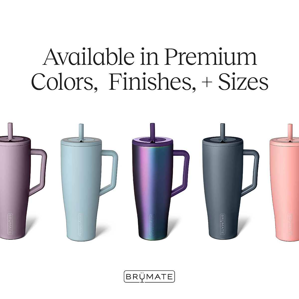 BrüMate Era 40 oz Tumbler with Handle and Straw | 100% Leakproof Insulated Tumbler with Lid and Straw | Made of Stainless Steel | Cup Holder Friendly Base | 40oz (Mocha)