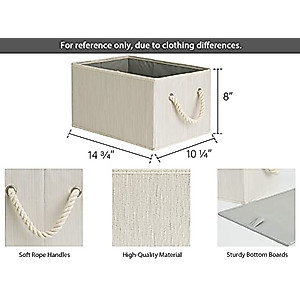 StorageWorks 2-Pack Narrow Storage Bins with 3-Pack Foldable Storage Baskets