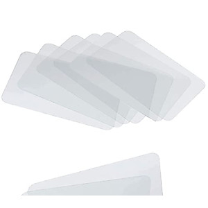 CraftyCrocodile Clear Plastic Placemats Set of 6 - Table Protector for Dining Room, Kitchen Counter, Office Desk, Painting Table, Shelves - Multi-Use, Flexible, Durable, Wipeable Plastic Sheets 18x12