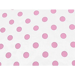 Zen Creative Designs Poly Cotton Polka Dots Print Fabric 58 Inch Wide/Craft & Sewing Material (1 Yard, Pink on White)