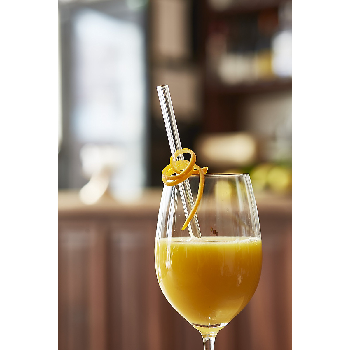Halm Glass Straws - 6x Reusable 8 inch Drinking Straws clear + Plastic-Free Cleaning Brush - Made in Germany - Dishwasher Safe - Straight - Perfect for Smoothies, Cocktails