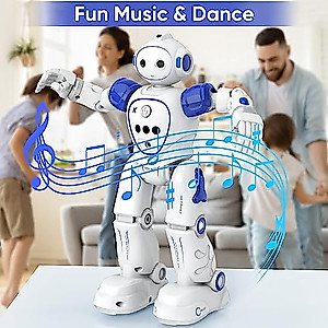 TSJLIKI Robot Toys: RC Robot for Kids Gesture Sensing Programmable Robot, USB Charging, Remote Control Toys for 5-15 Year Old Boys Girls Birthday