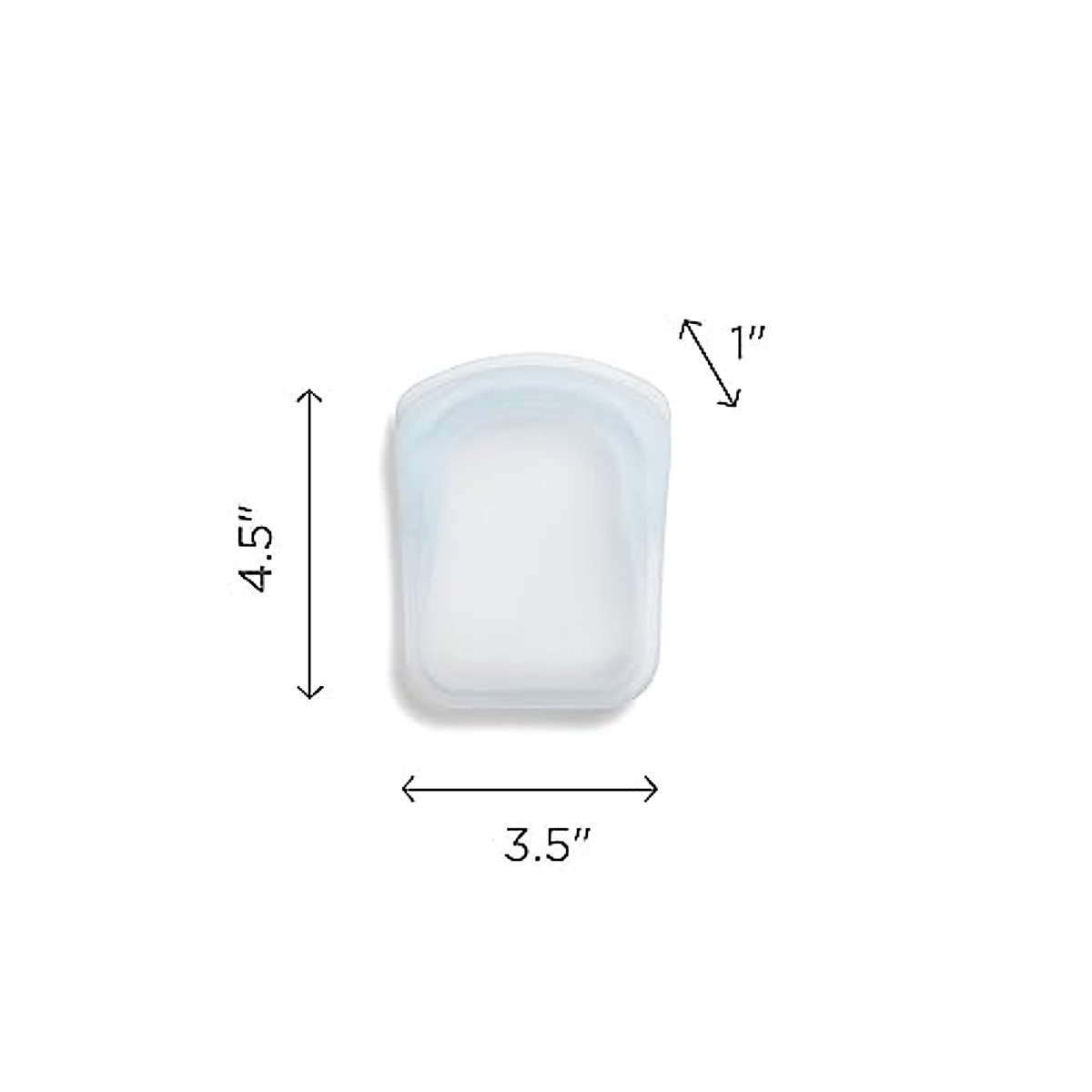 Stasher Reusable Silicone Storage Bag, Food Storage Container, Microwave and Dishwasher Safe, Leak-free, Pocket 2-Pack, Clear + Aqua