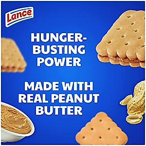 Lance Sandwich Cookies, Nekot Peanut Butter, 8 Individually Wrapped Packs, 6 Sandwiches Each