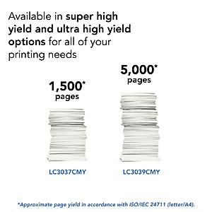 Brother Genuine LC3039M, Single Pack Ultra High-Yield Magenta INKvestment Tank Ink Cartridge, Page Yield Up to 5,000 Pages, LC3039, Amazon Dash Replenishment Cartridge