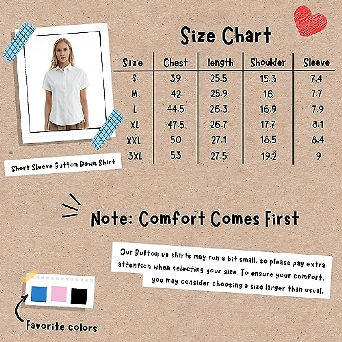 MKolour Womens White Short Sleeve Button Down Shirts - Work Blouses for Office, Casual Collared Work Shirts for Women