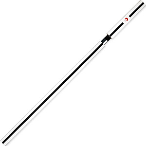 Armory Replicas Authentic Grass Cutter Sasuke Kusanagi Sword - Japanese Anime Katana for Cosplay and Collection - Stainless Steel Blade, White & Black Wooden Scabbard - 40"
