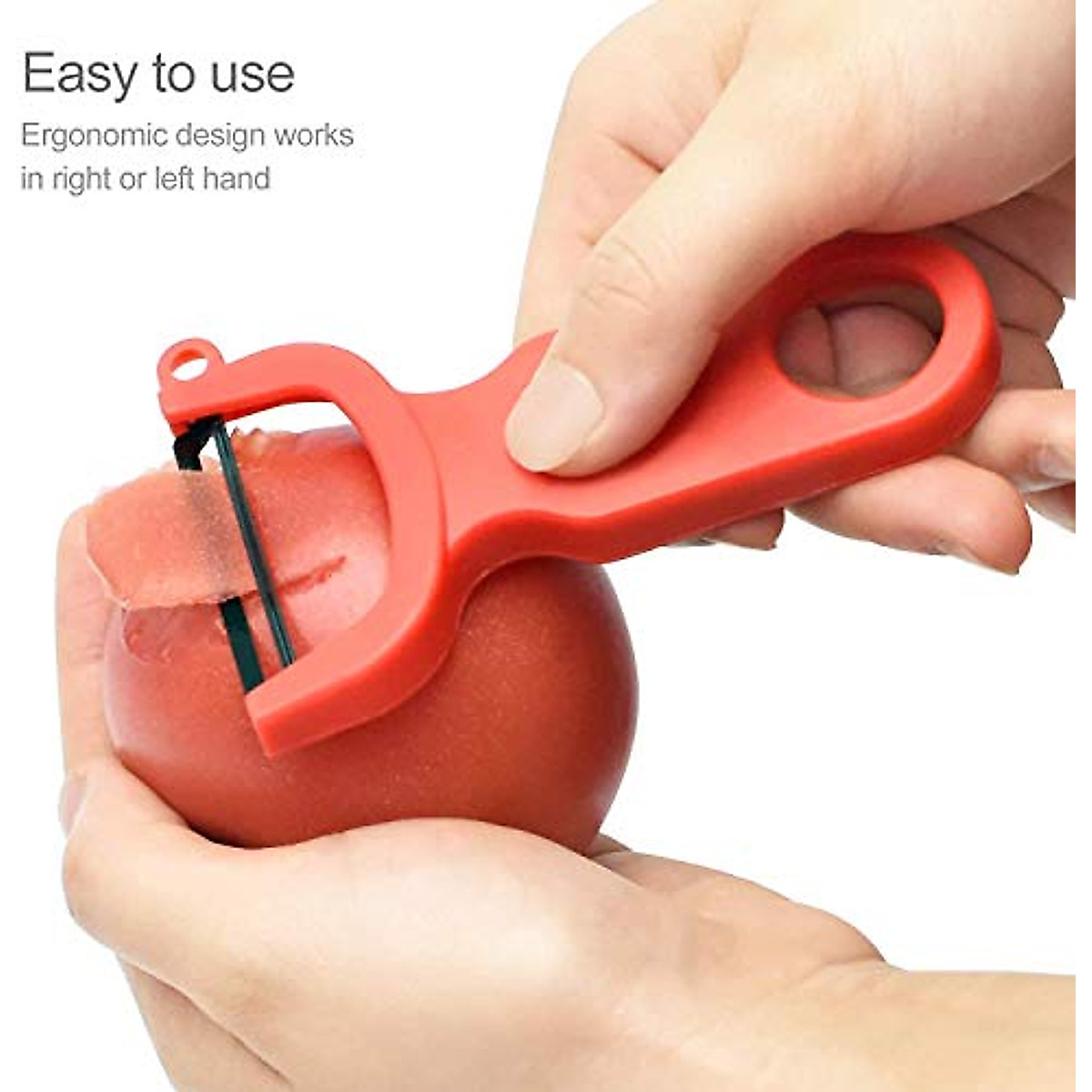 Original Vegetable Fruit Peeler Carbon Steel Blade 3 Pack Red/Green/Yellow…