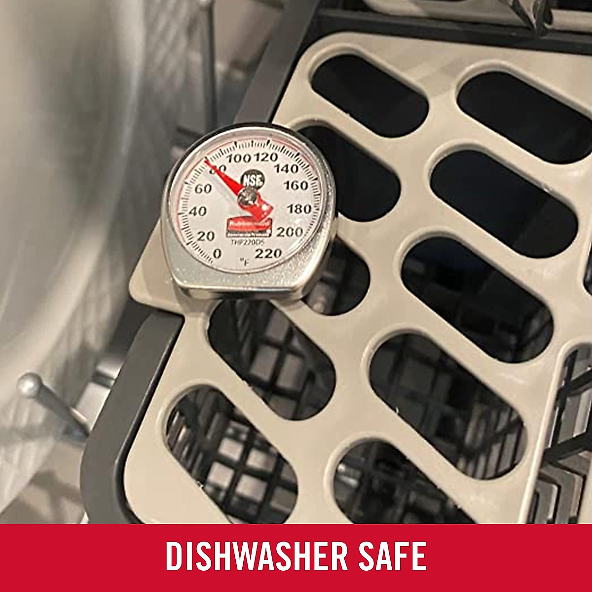 Rubbermaid Commercial Products Food/Meat Instant Read Thermometer, Pocket Size, Dishwasher Safe (FGTHP220DS)