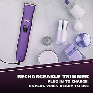 Wahl Pure Confidence Rechargeable Electric Trimmer, Shaver, & Detailer for Smooth Shaving & Trimming of The Face, Underarm, Eyebrows, & Bikini Areas – Model 9865-100